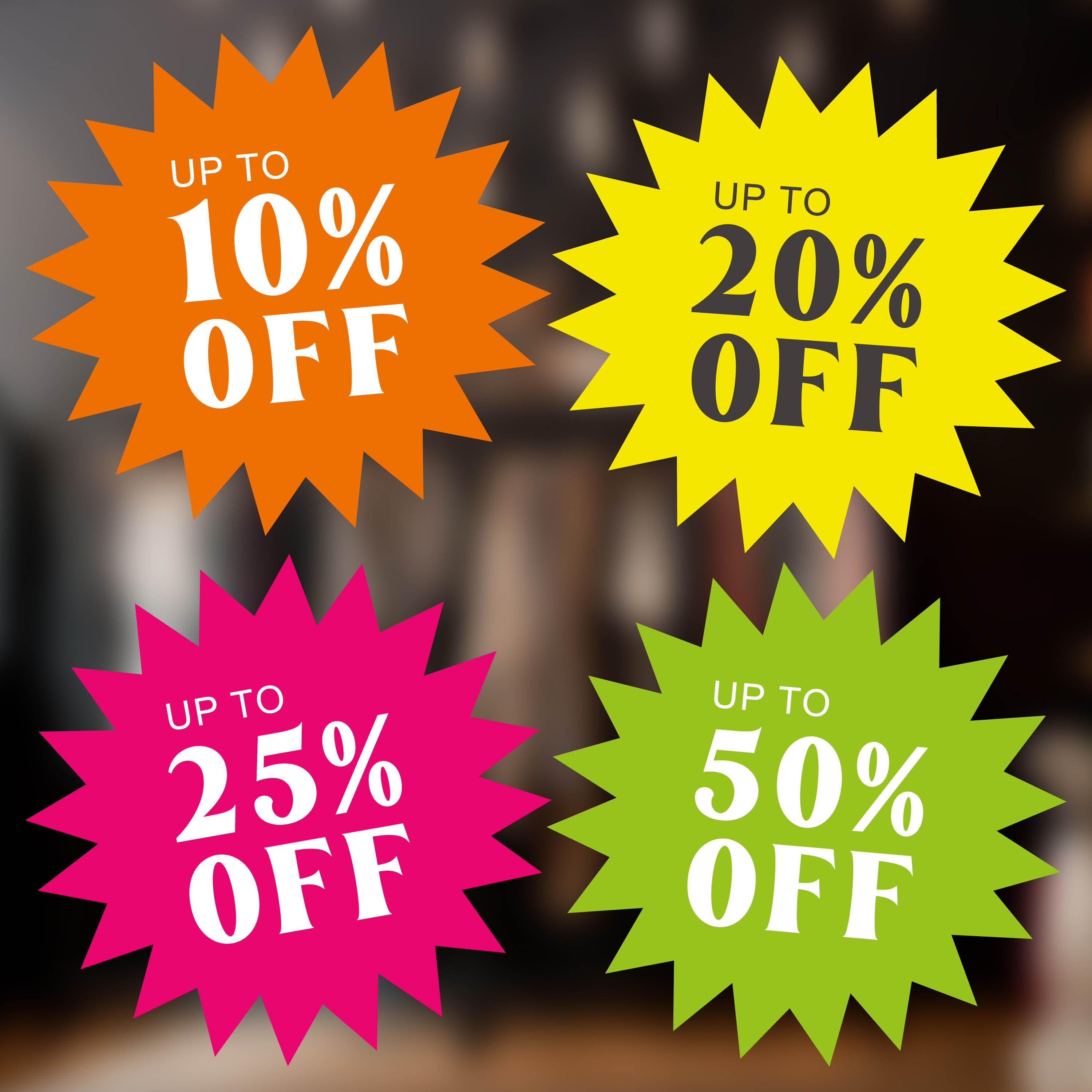 Discount Window Stickers