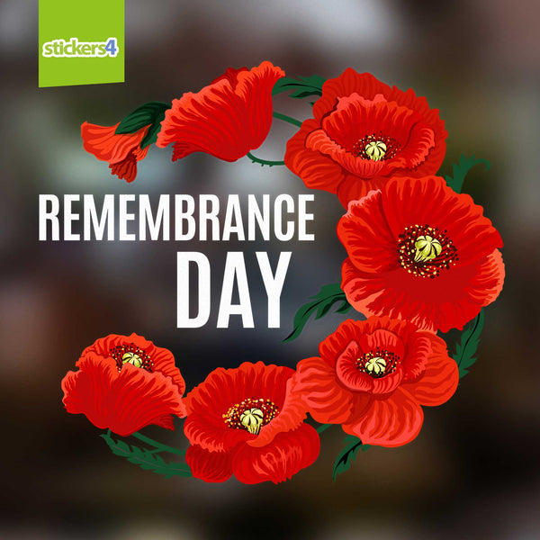 Remembrance Day Window Stickers & Poppy Clings | Stickers4