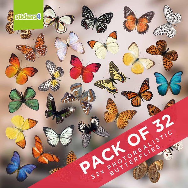 32 Realistic Butterfly Window Clings | Butterflies for windows | Stickers4