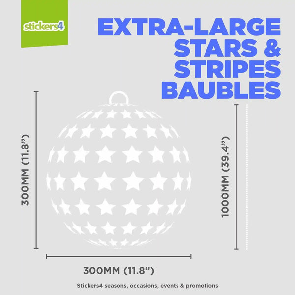 Stars and Stripes Christmas Decal | Shop Window Sticker | Stickers4