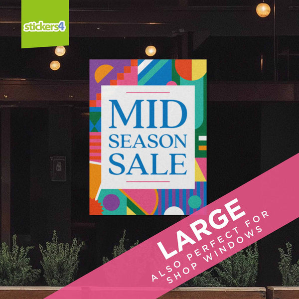 Abstract Design Promotional Window Cling Sticker | Sale & Discounts