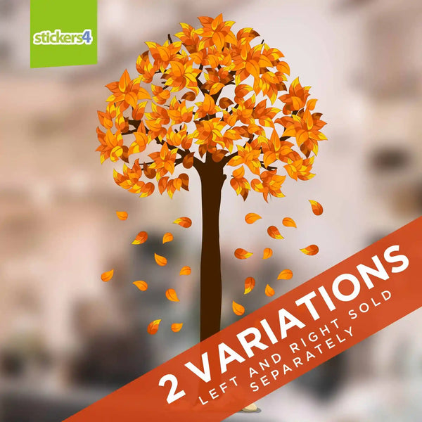 Full Colour Autumn Tree Window Cling Sticker | Stickers4