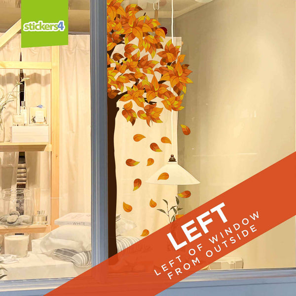 Full Colour Autumn Tree Window Cling Sticker | Stickers4