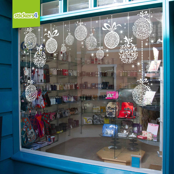 Bauble & Star Christmas Window Stickers Pack