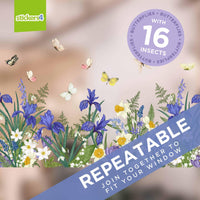 Botanical Spring Flowers Border Window Cling | Stickers4