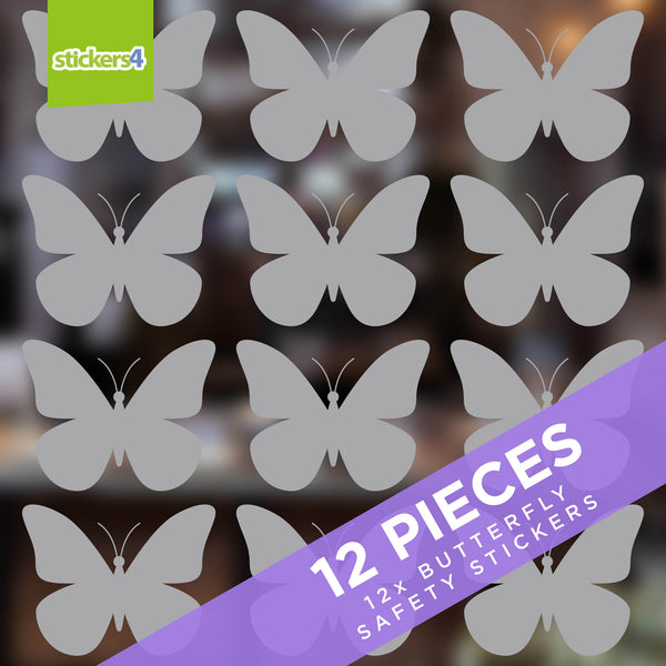 Butterfly Glass Awareness Stickers | Frosted Static Cling