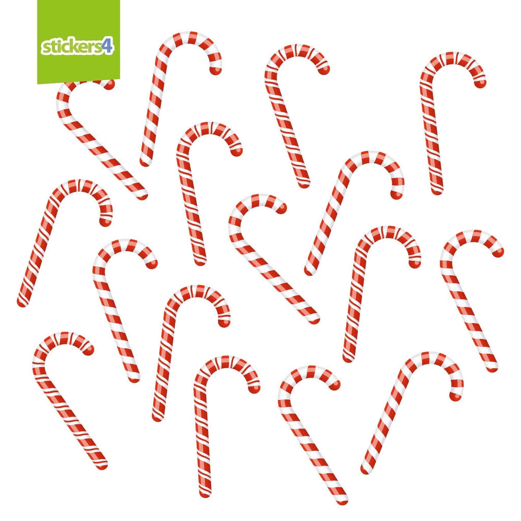 Christmas Candy Cane Window Stickers | Shop Cling Decal | Stickers4