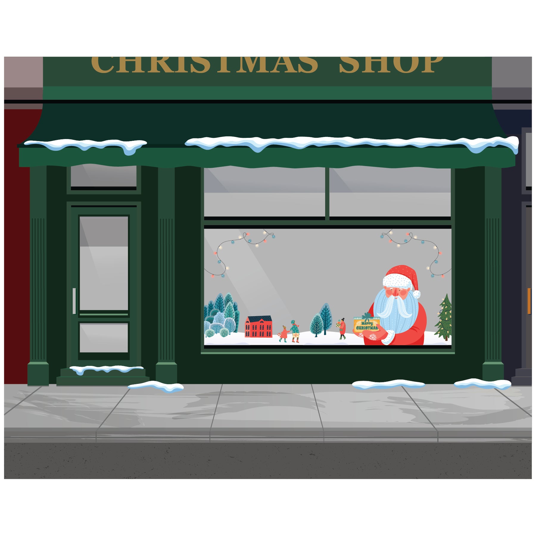 Scandi Stackable Christmas Gifts Window Stickers - Stickers4