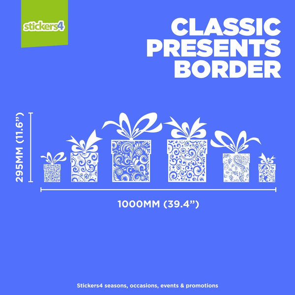 Classic Presents Cling Window Border