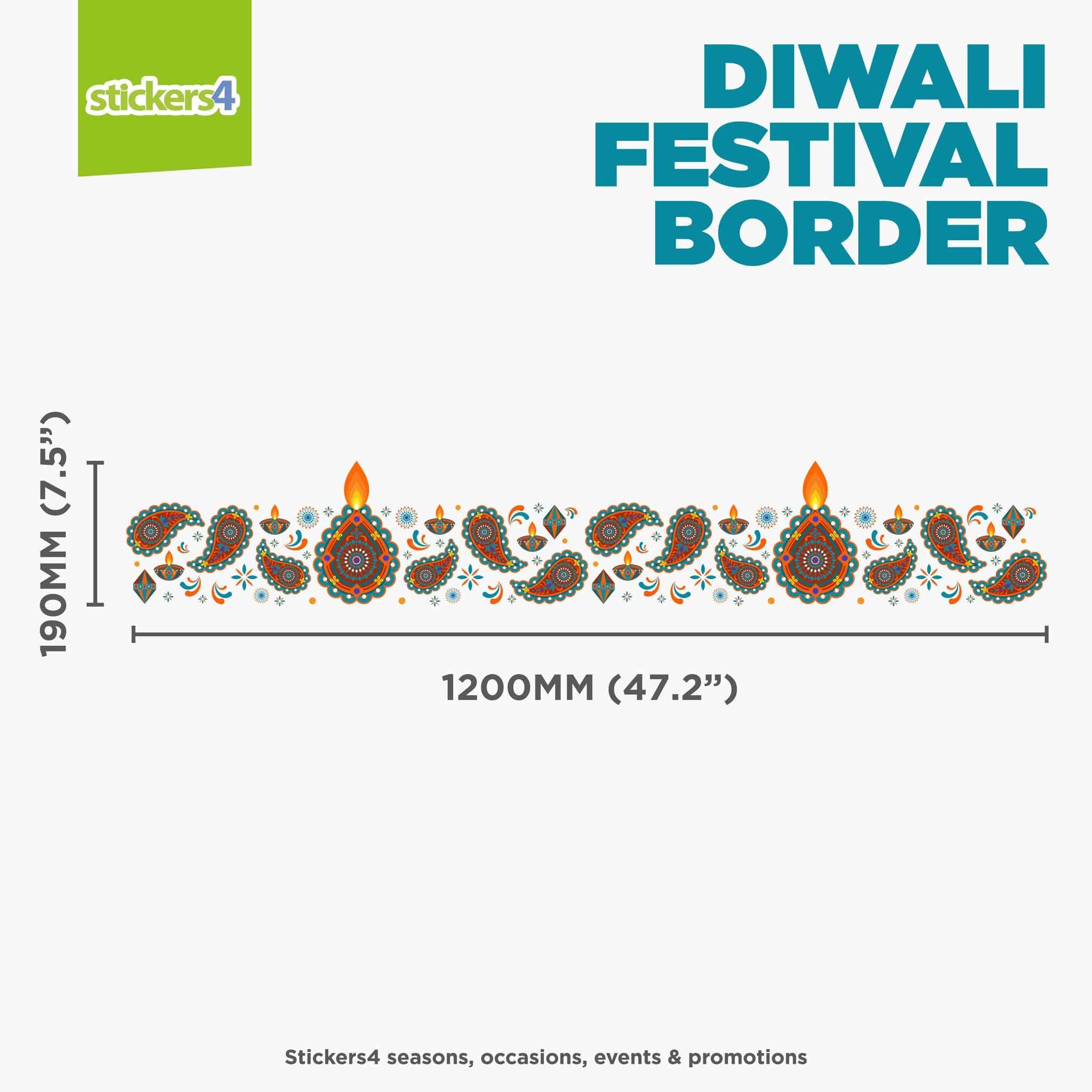 Diwali Festival Border Window Sticker