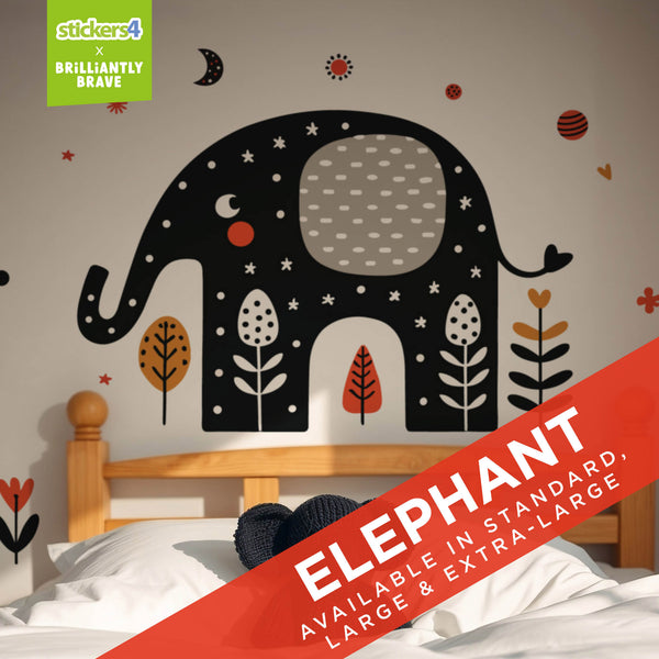 Brilliantly Brave Elephant Wall Sticker | Big Personality, Bigger Purpose