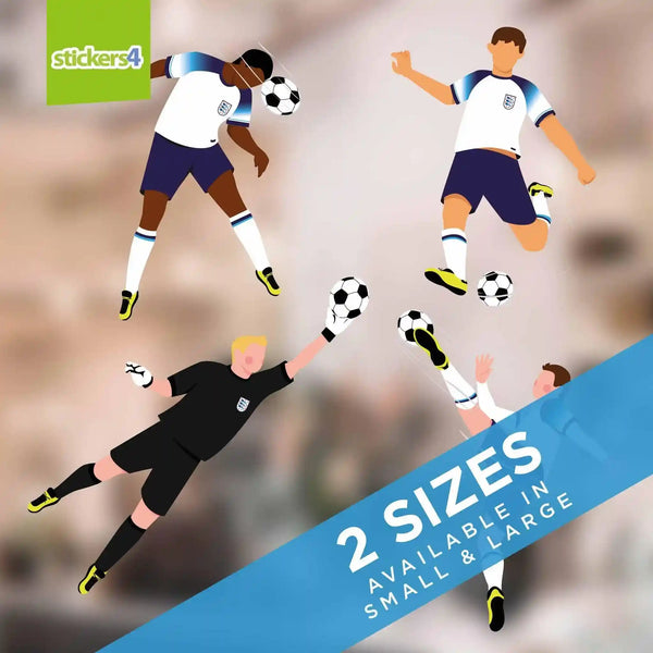 4 England Football Players Window Stickers | Euros & World Cup