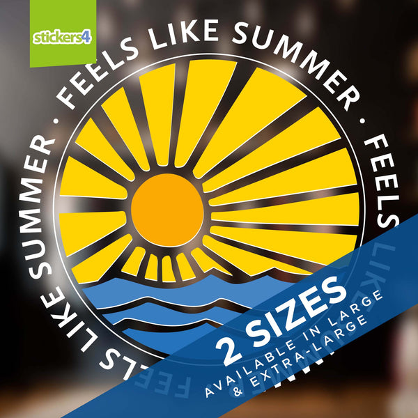 Feels Like Summer Sun & Sea Roundel | Window Display Sticker