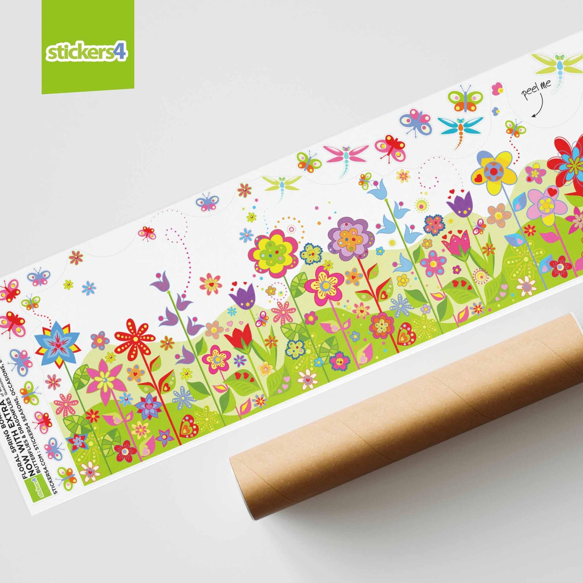 Floral Spring Border Window Sticker