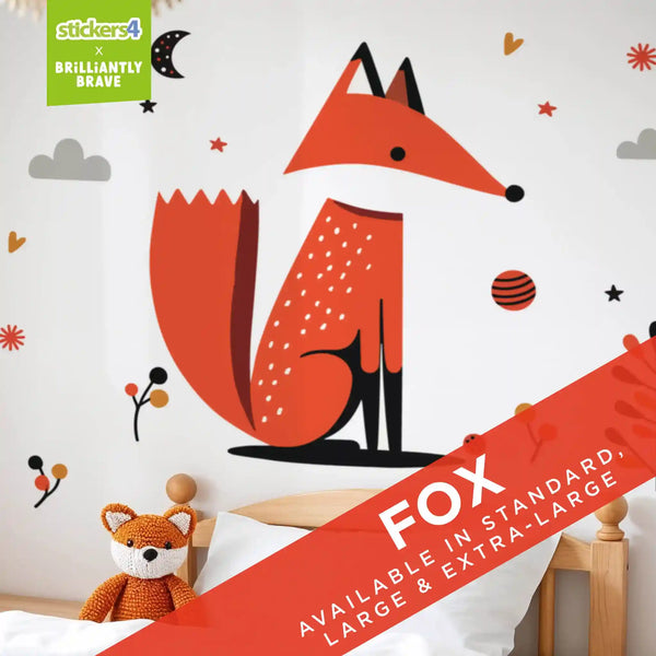 Brilliantly Brave Fox Wall Sticker | Clever Décor with a Cause