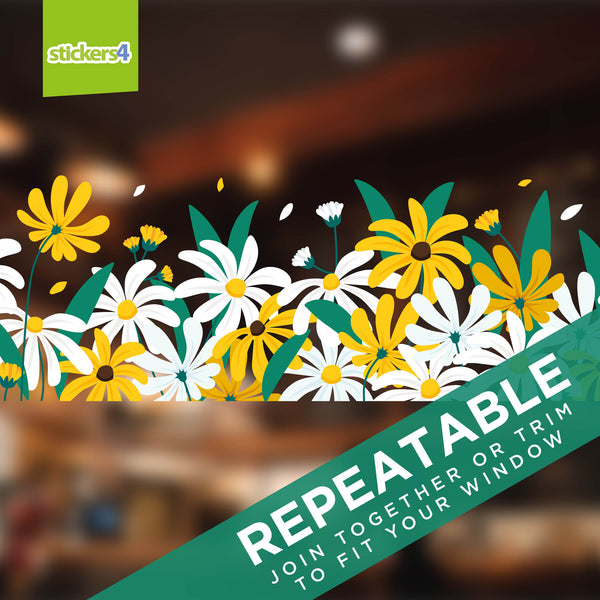 Summer window stickers | Floral Summer Clings