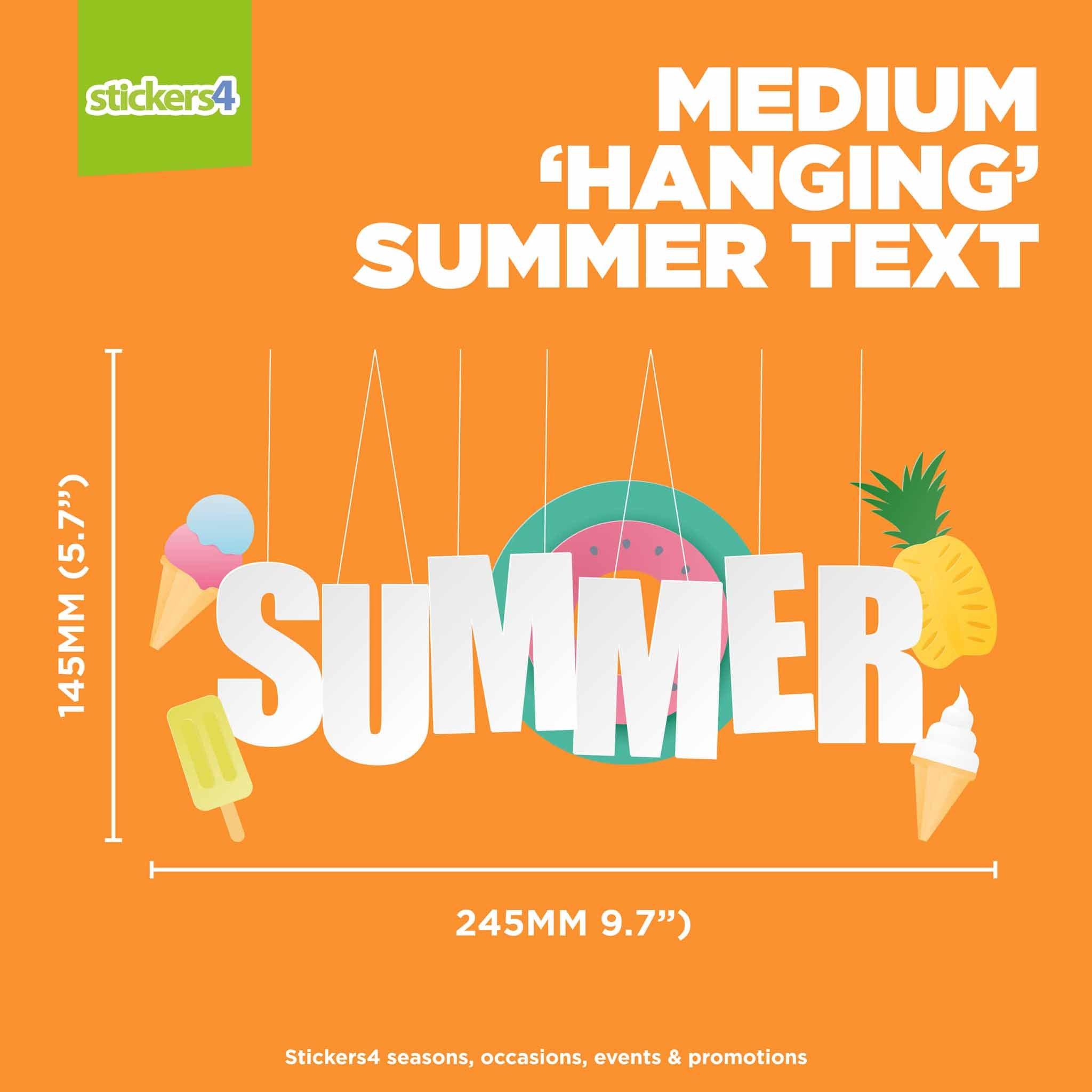 'Hanging' Summer Window Sticker | Summer Window Display