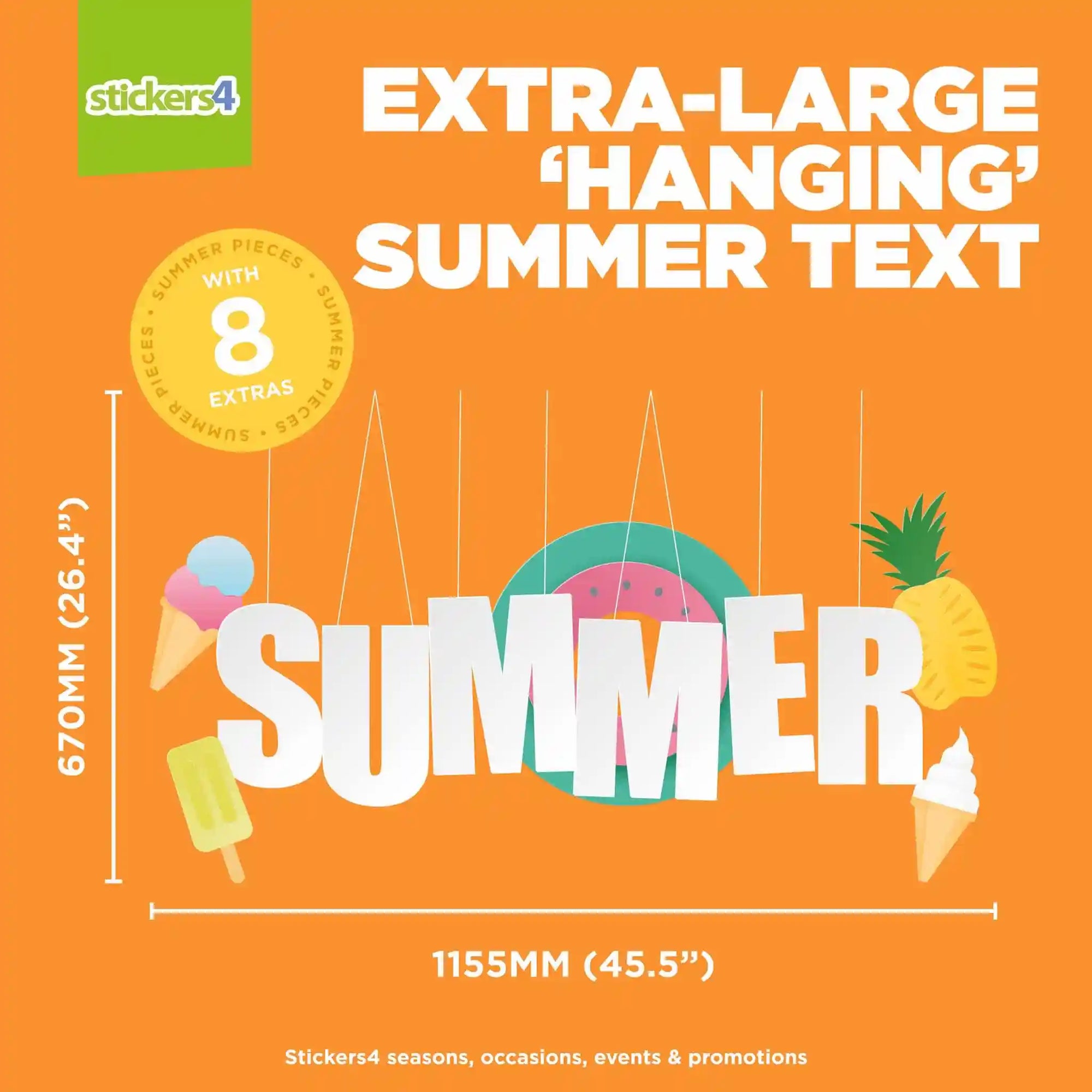 'Hanging' Summer Window Sticker | Summer Window Display