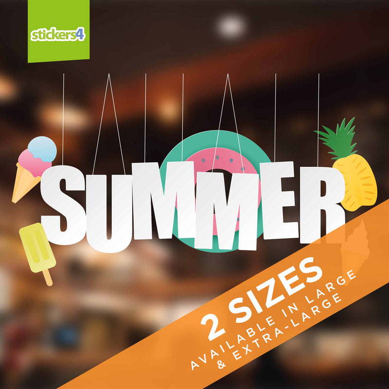 Summer window stickers