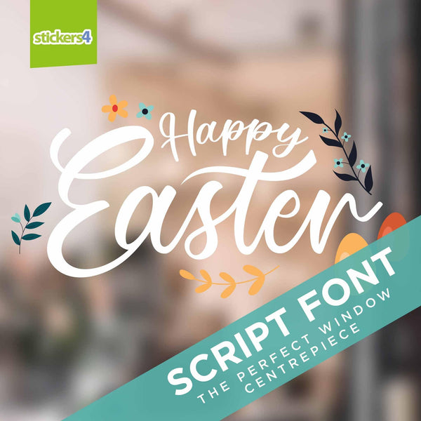 Happy Easter Script Window Sticker | Easter