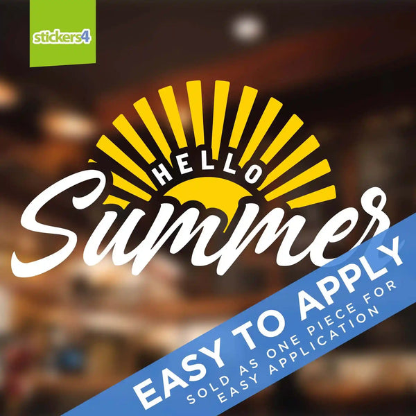 Hello Summer Sunshine Window Sticker