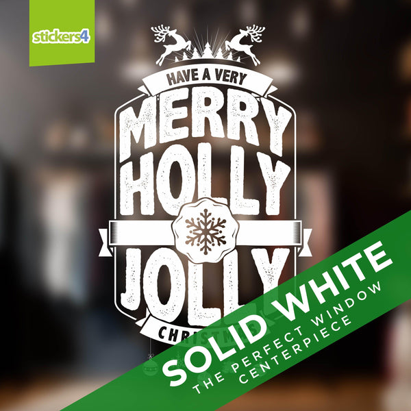 Holly Jolly Christmas Window Cling