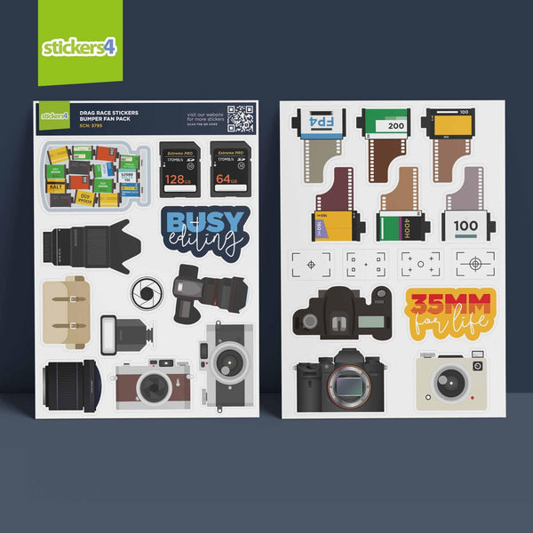 Photography Laptop Stickers | 26 Stickers | Perfect Gift for Photograp