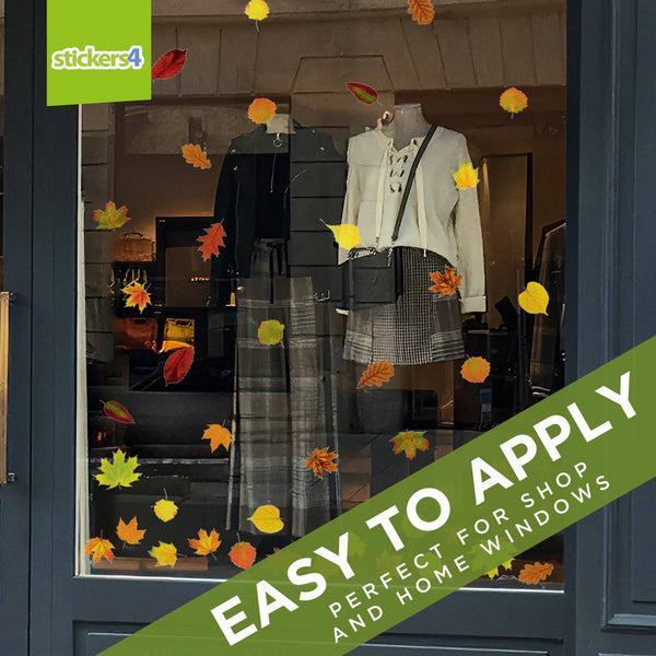 42 Photorealisitic Autumn Leaves Window Decals | Stickers4