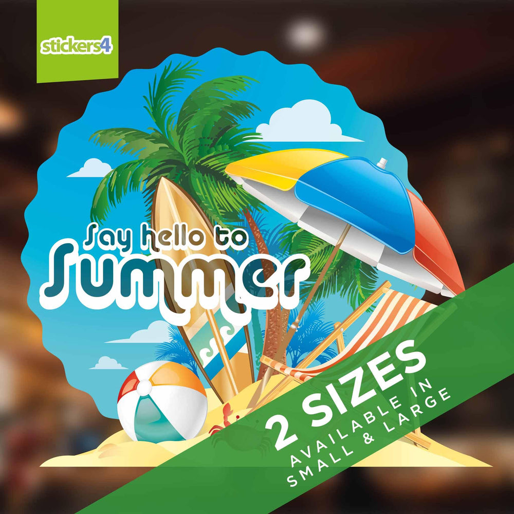 Summer window stickers