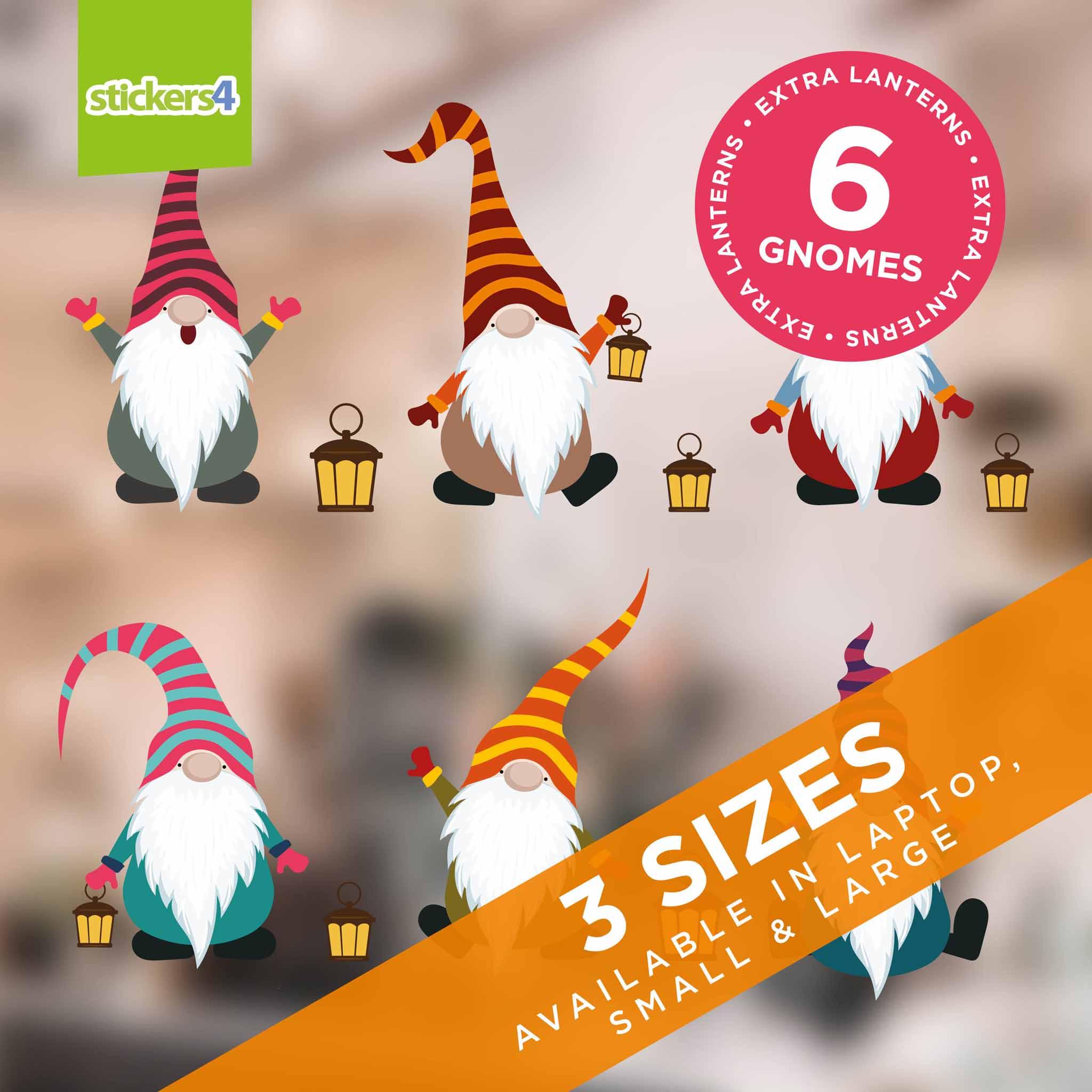 Scandi Gnomes Static Cling Window Sticker | Stickers4