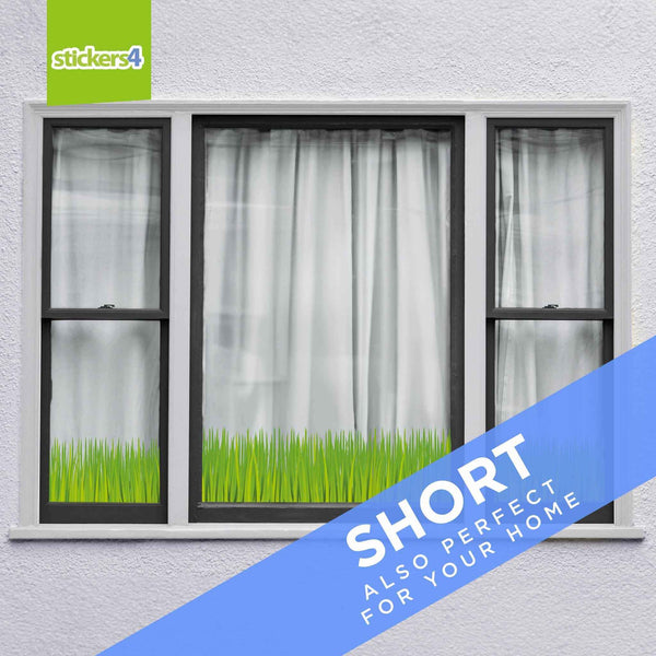 Short Grass Border Window Sticker