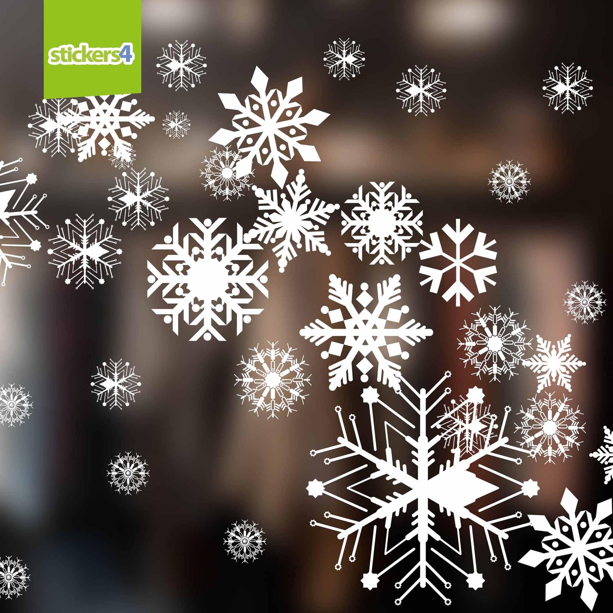 Snowflakes Scene Window Border | Stickers4