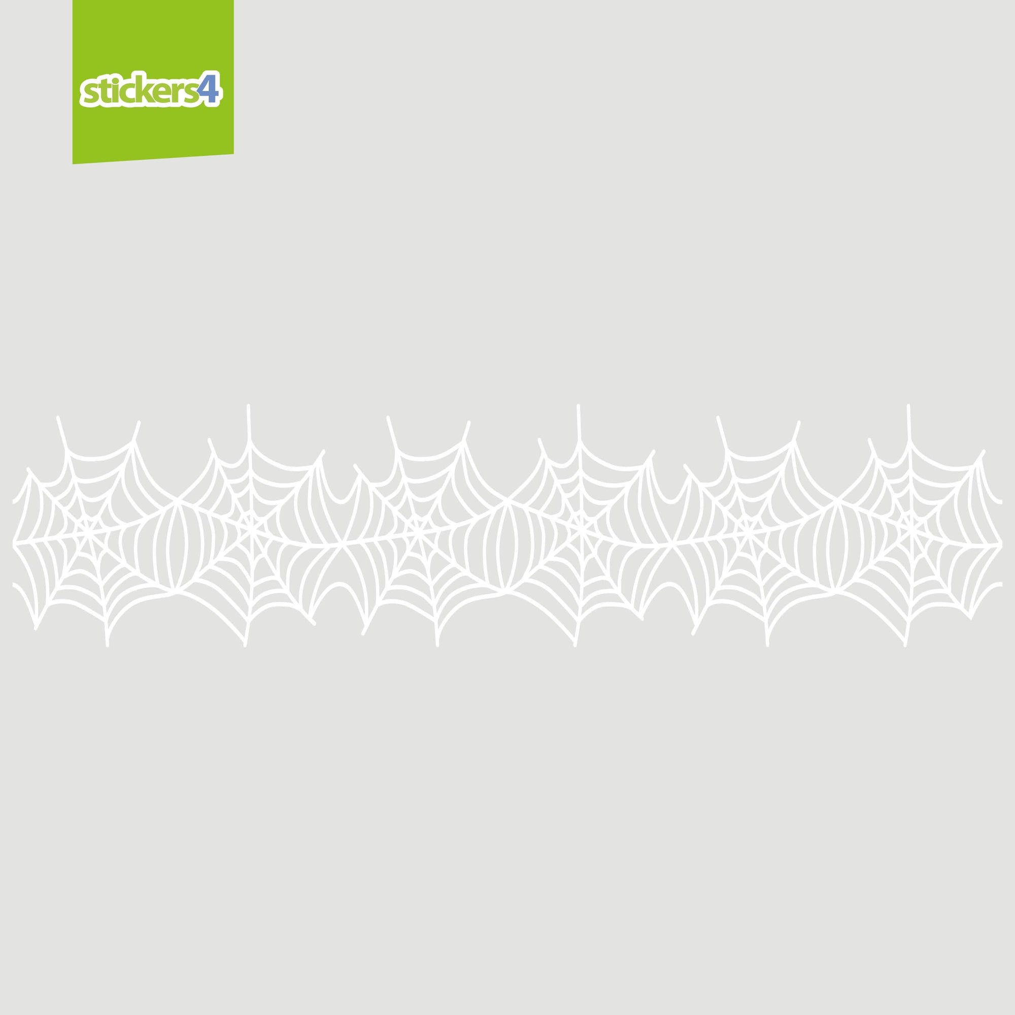 Large Spider Web Window Sticker Border | Black or White