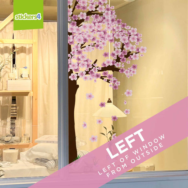 Spring Tree with Blossom Window Sticker | Shop Decoration