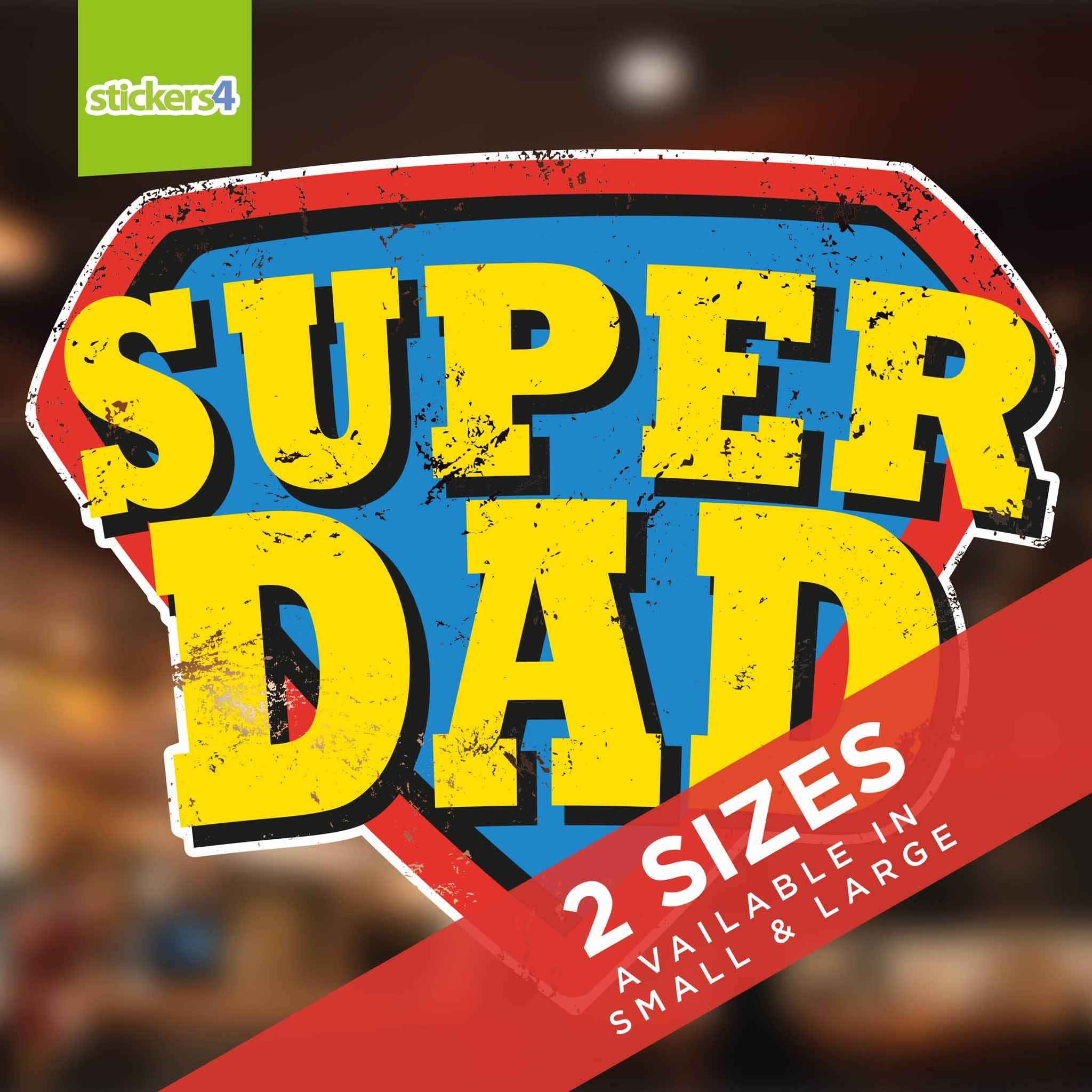 Super Dad Logo Funny Greeting Cards: Super Dad (Bold Coloured Text