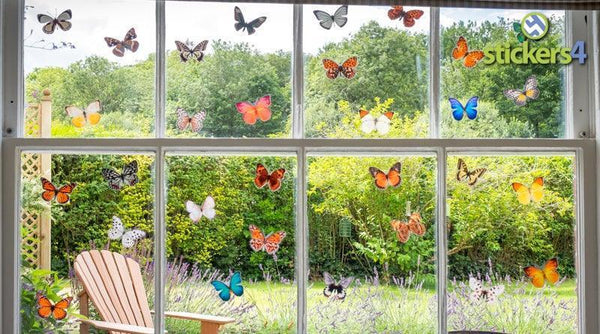 32 Realistic Butterfly Window Clings | Butterflies for windows | Stickers4