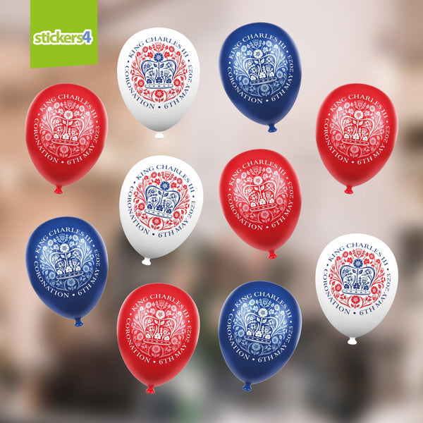 CRIII Coronation - Official Logo 'Balloon' Effect Window Clings - SMAL