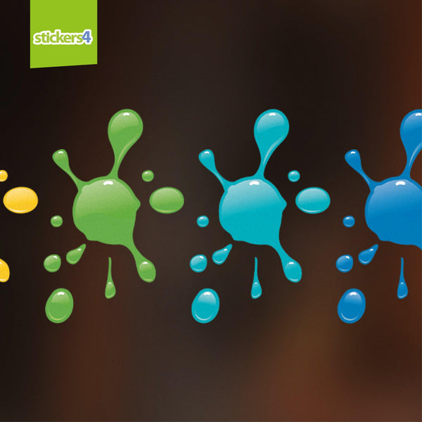 Paint Splat Border Window Sticker