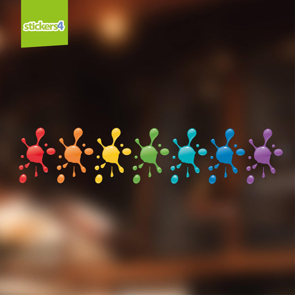 Paint Splat Border Window Sticker