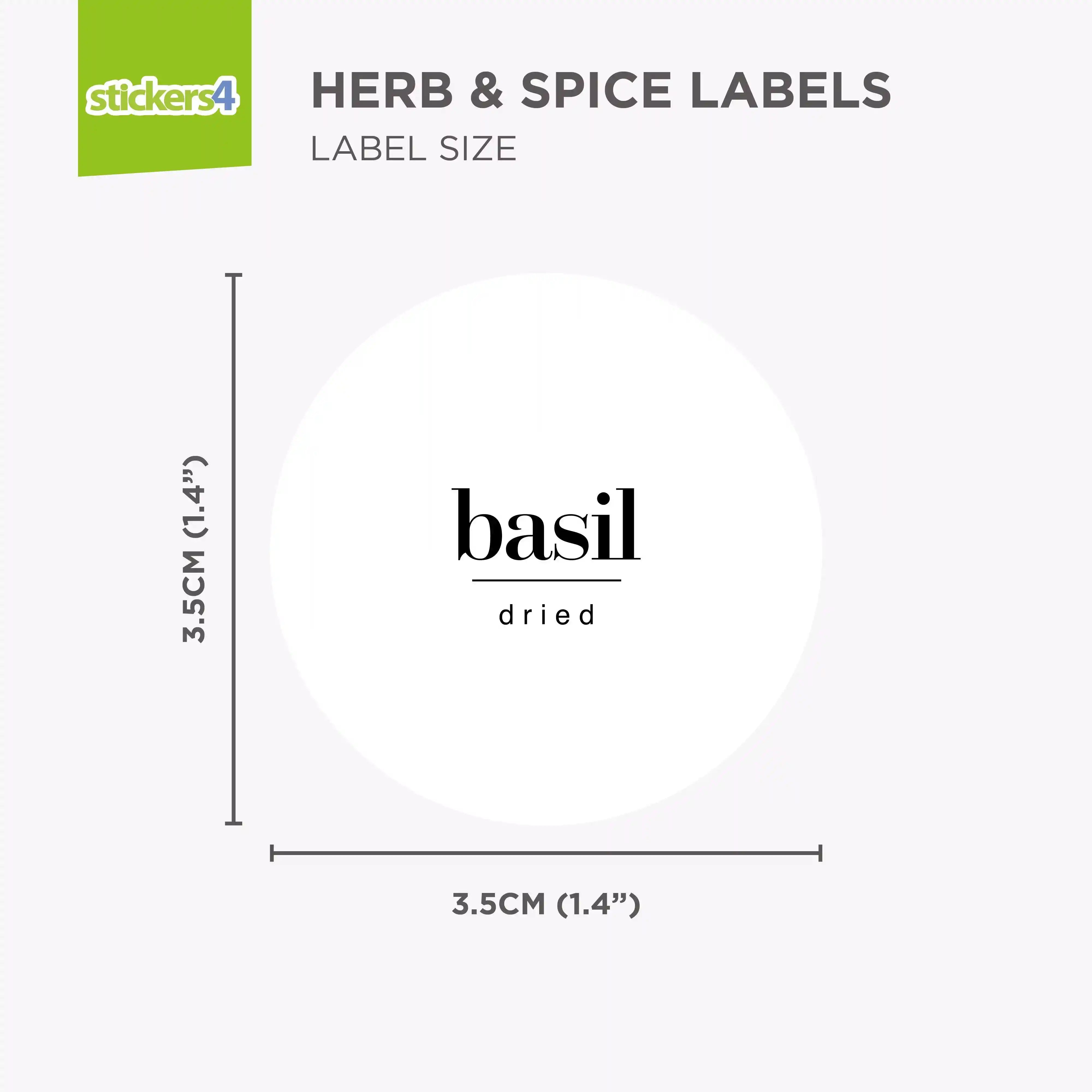 72 Round Herb & Spice Pantry Labels - with 36 Bonus Best Before Labels ...