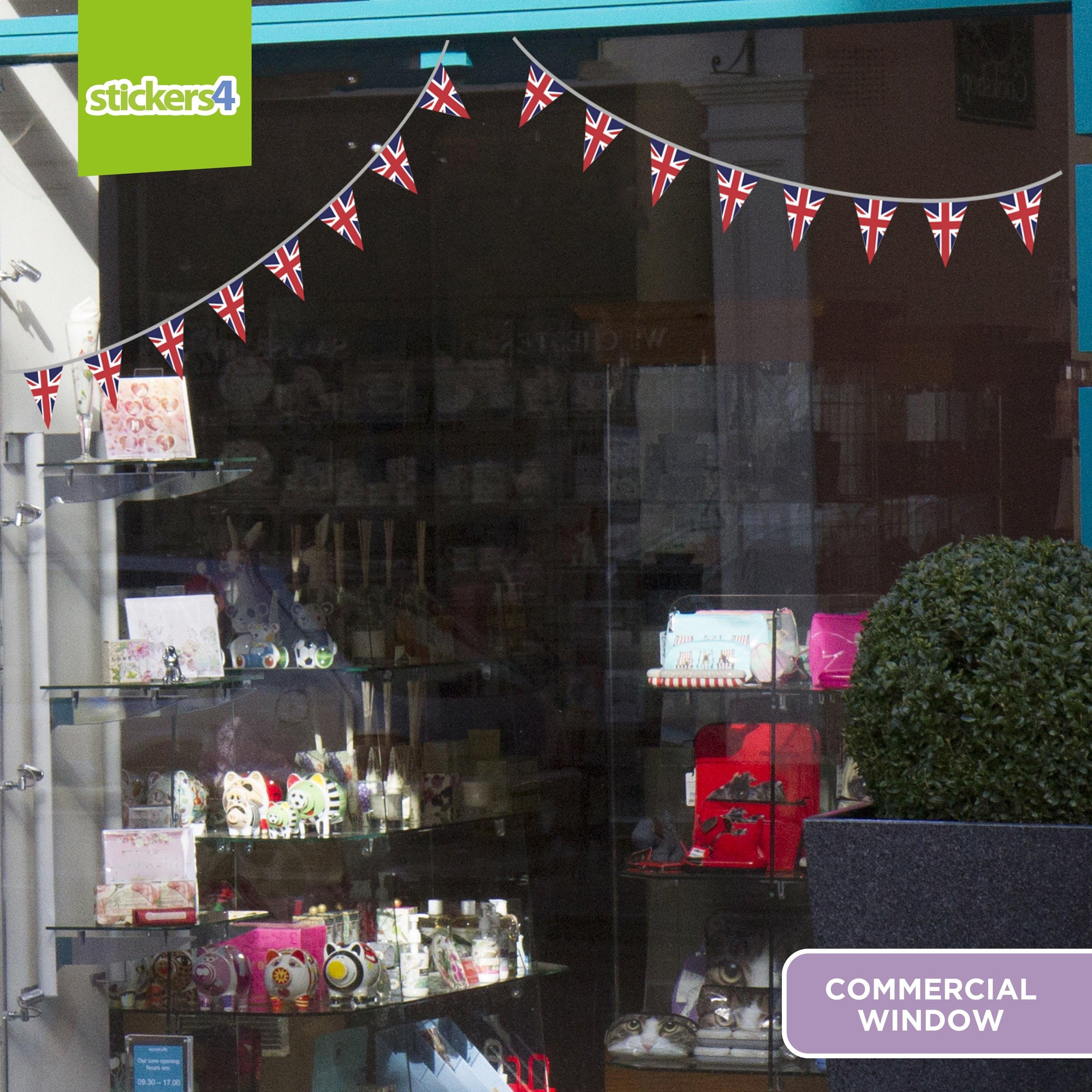 Union Flag Bunting Window Sticker | Stickers4