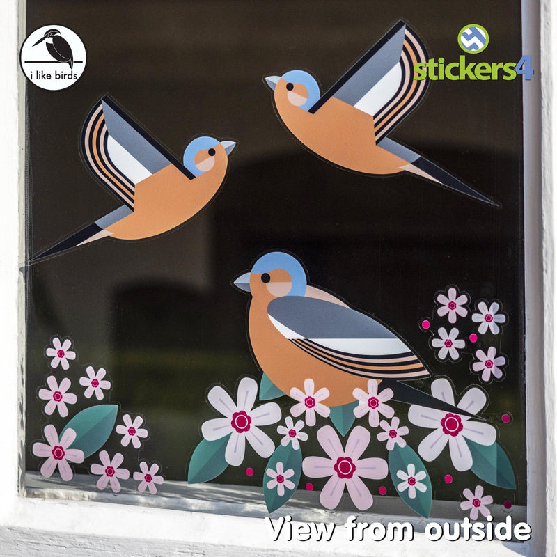 I Like Birds window sticker | Birds and Blooms Chaffinch | Stickers4