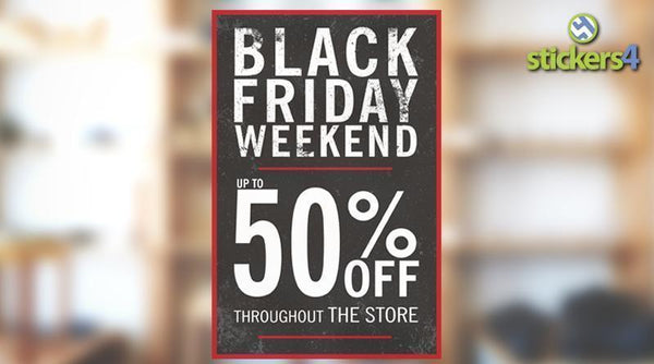Black Friday Discount Weekend Window Sticker | Shop Decal | Stickers4