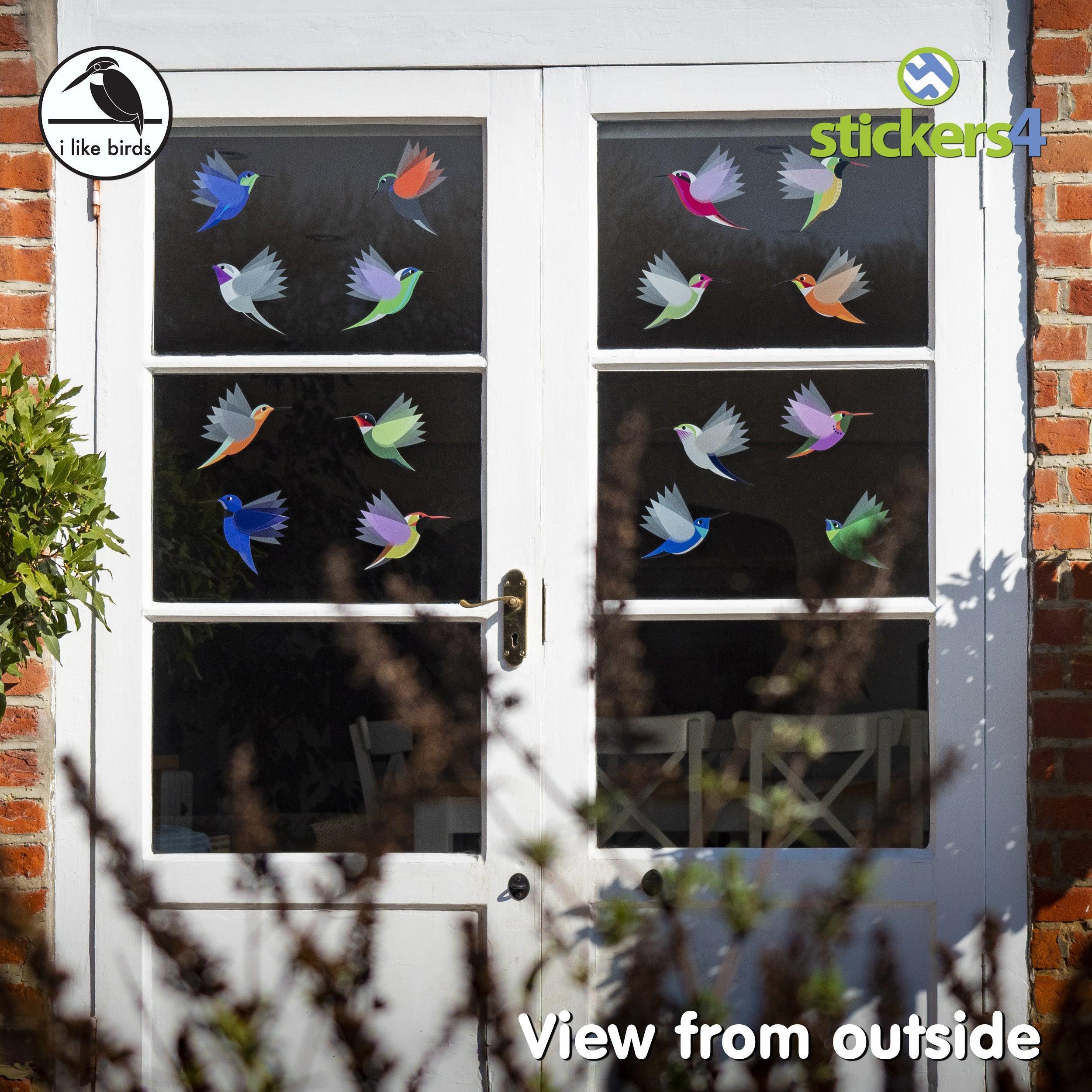 Exotic Hummingbirds cling | I Like Birds window sticker | Stickers4