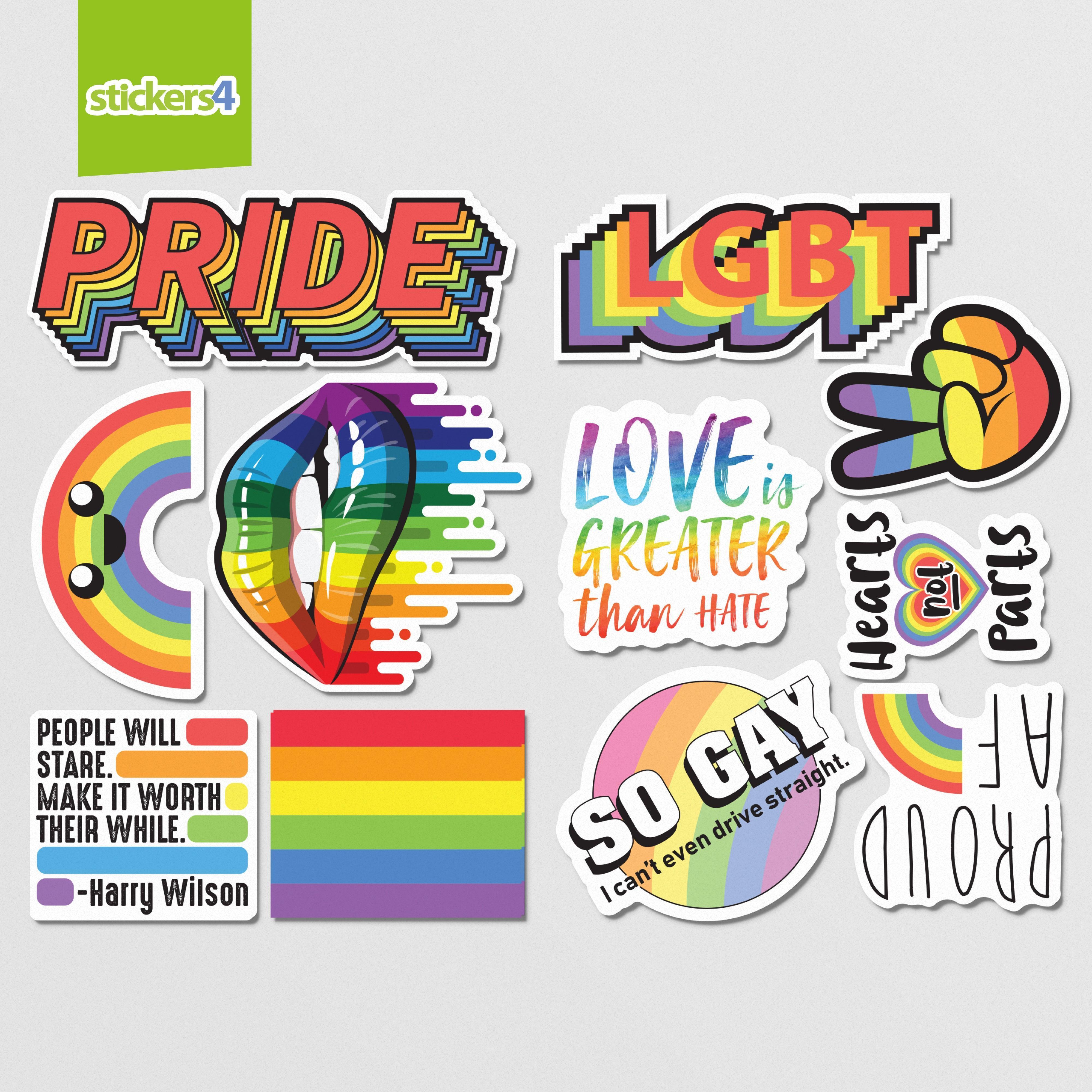 LGBT Pride sticker pack | Decorative accessories | Stickers4