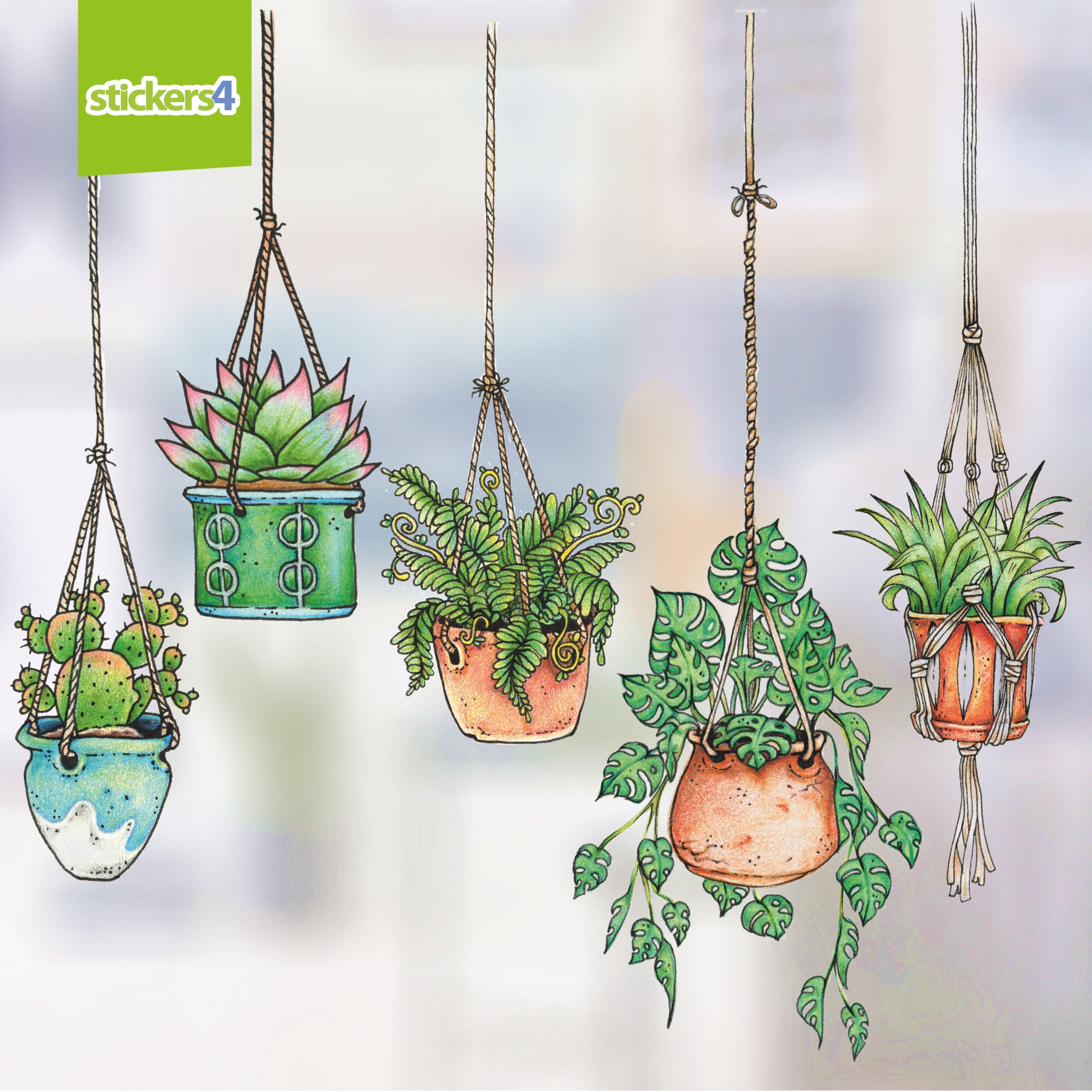 Floral Window Cling Stickers - Stickers4