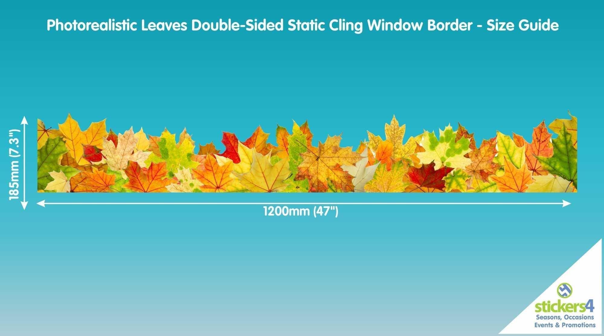 Autumn Leaves Border Window Sticker