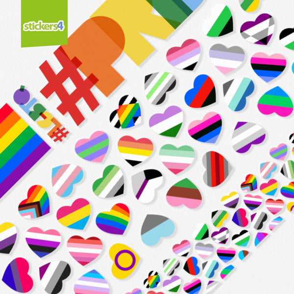 Pride Hearts & Flags Sticker pack