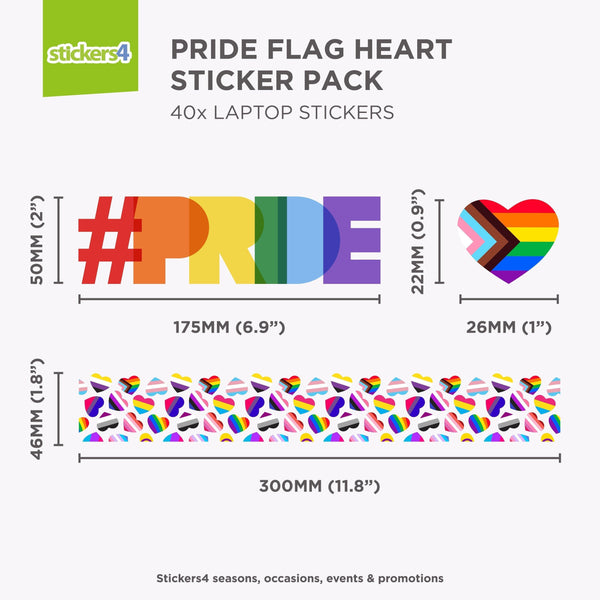 Pride Hearts & Flags Sticker pack