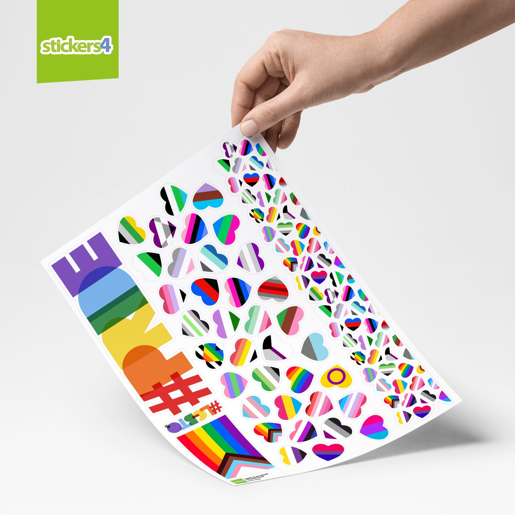 Pride Hearts & Flags Sticker pack